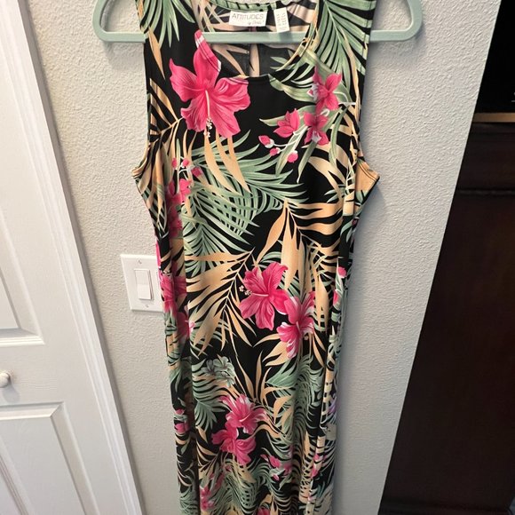 ATTITUDES QVC | Dresses | Qvc Maxi Dressattitudes Brand Xl | Poshmark